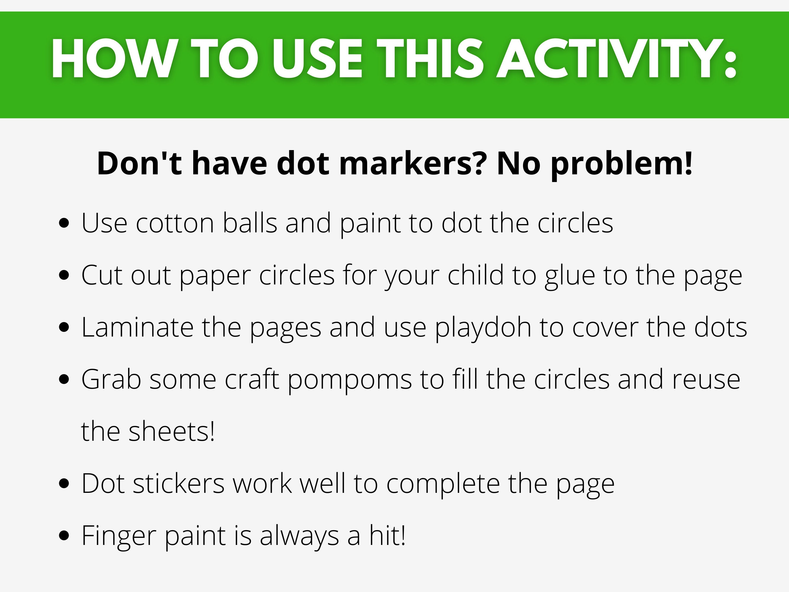 Dot Marker Numbers Printable, Dot the Numbers Activity, Number ...