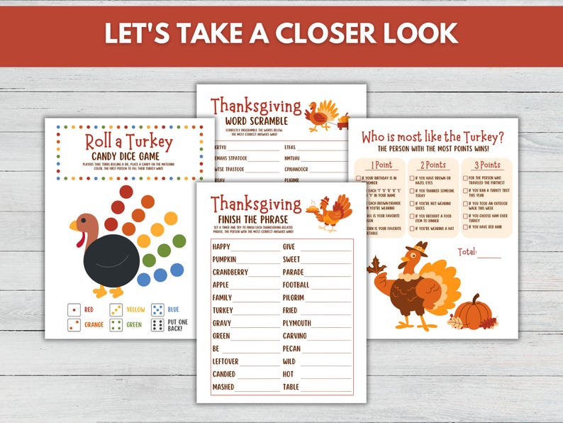 14 Thanksgiving Games Bundle, Printable Thanksgiving Party Games ...