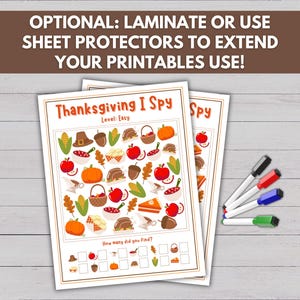 Thanksgiving I Spy Game for Kids, I Spy Printable, Seek and Find, Look ...