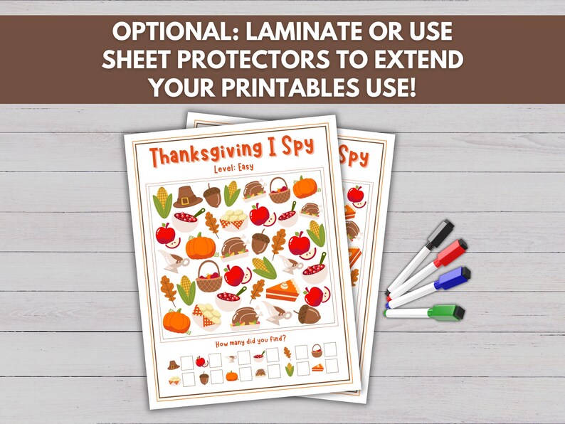 Thanksgiving I Spy Game for Kids, I Spy Printable, Seek and Find, Look ...