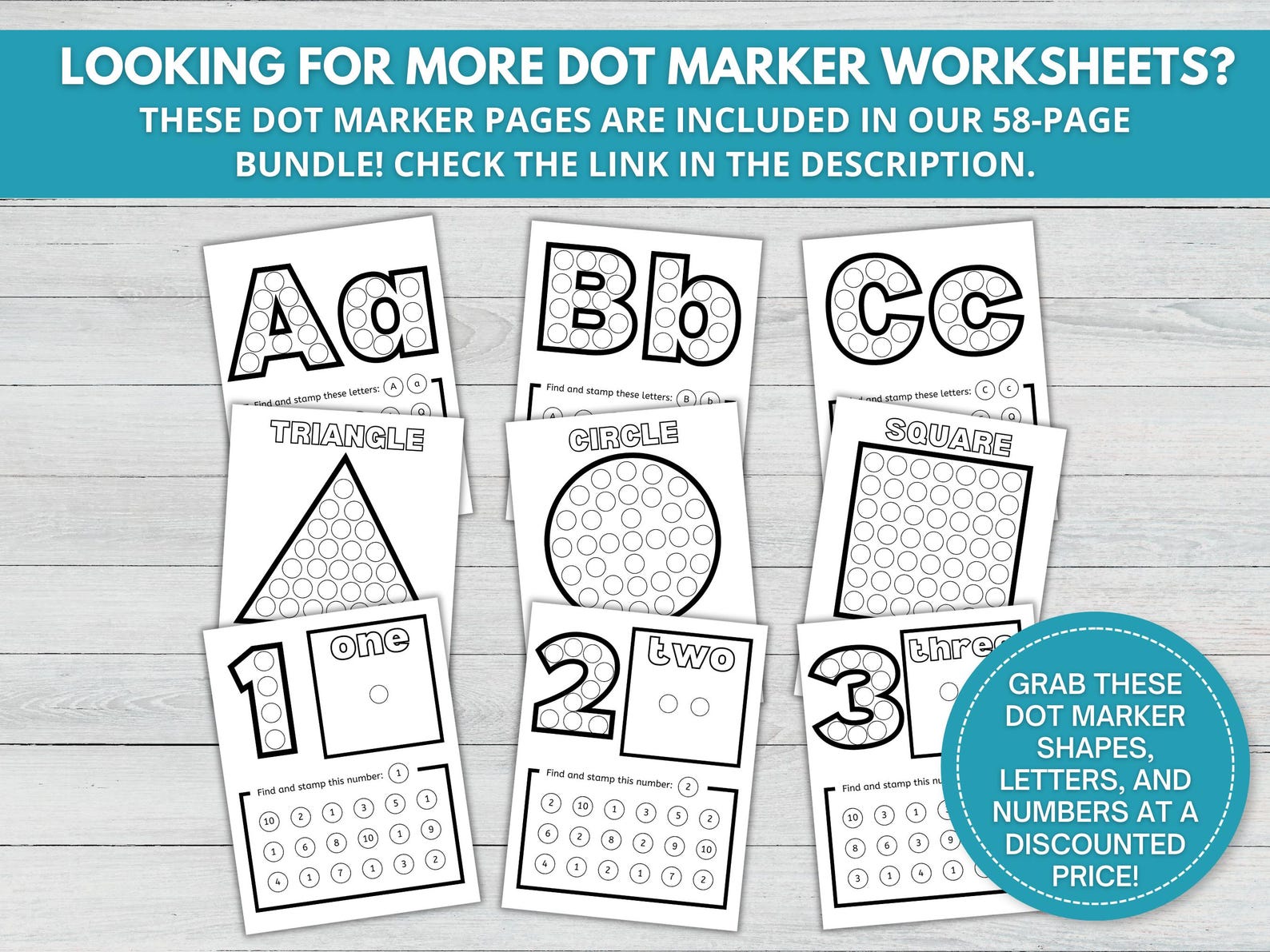 Dot Marker Numbers 1-10, Dab Markers Preschool Math Printable, Number ...