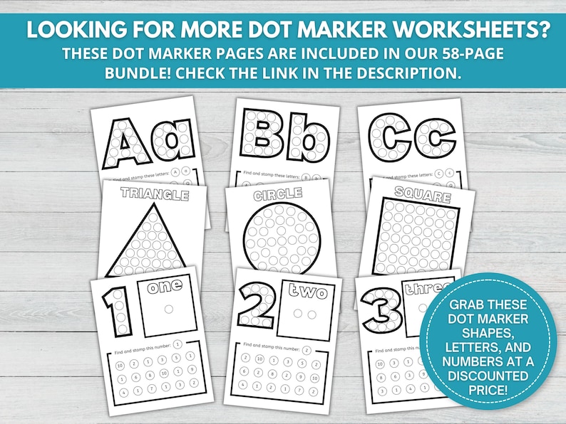 Dot Marker Numbers 1-10, Dab Markers Preschool Math Printable, Number ...