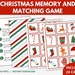 Christmas Memory & Matching Game, Christmas Memory Cards, Christmas ...