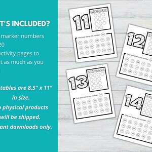 Dot Marker Numbers 11-20 Printable, Dab Marker Number Activity ...