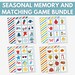 Seasons Memory & Matching Game, Preschool Activity, Seasons Memory Game ...
