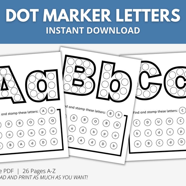 Letter Markers - Etsy