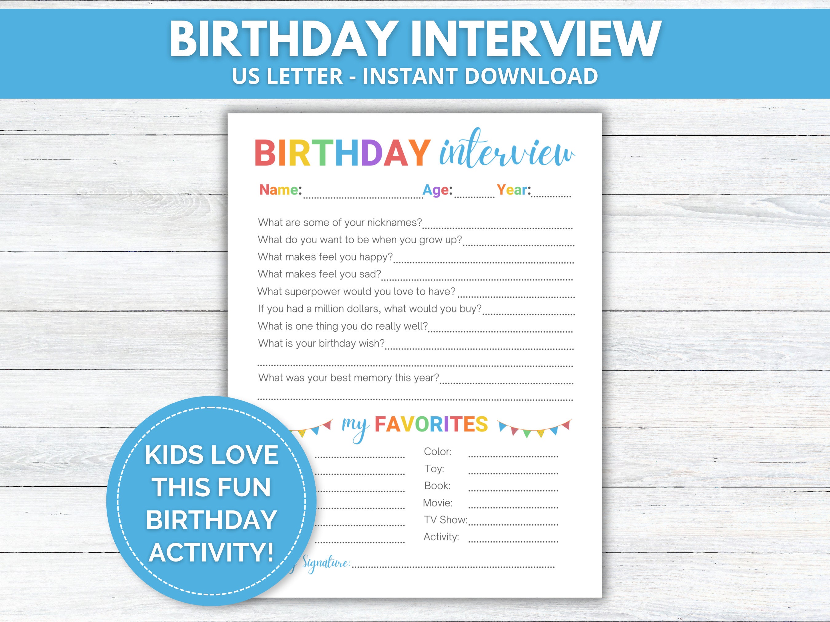 Interview Questions For Kids