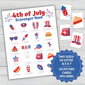 Fourth of July Scavenger Hunt, Indoor Independence Day Scavenger Hunt ...