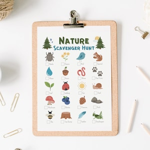 Nature Scavenger Hunt Printable, Outdoor Treasure Hunt, Nature Walk ...