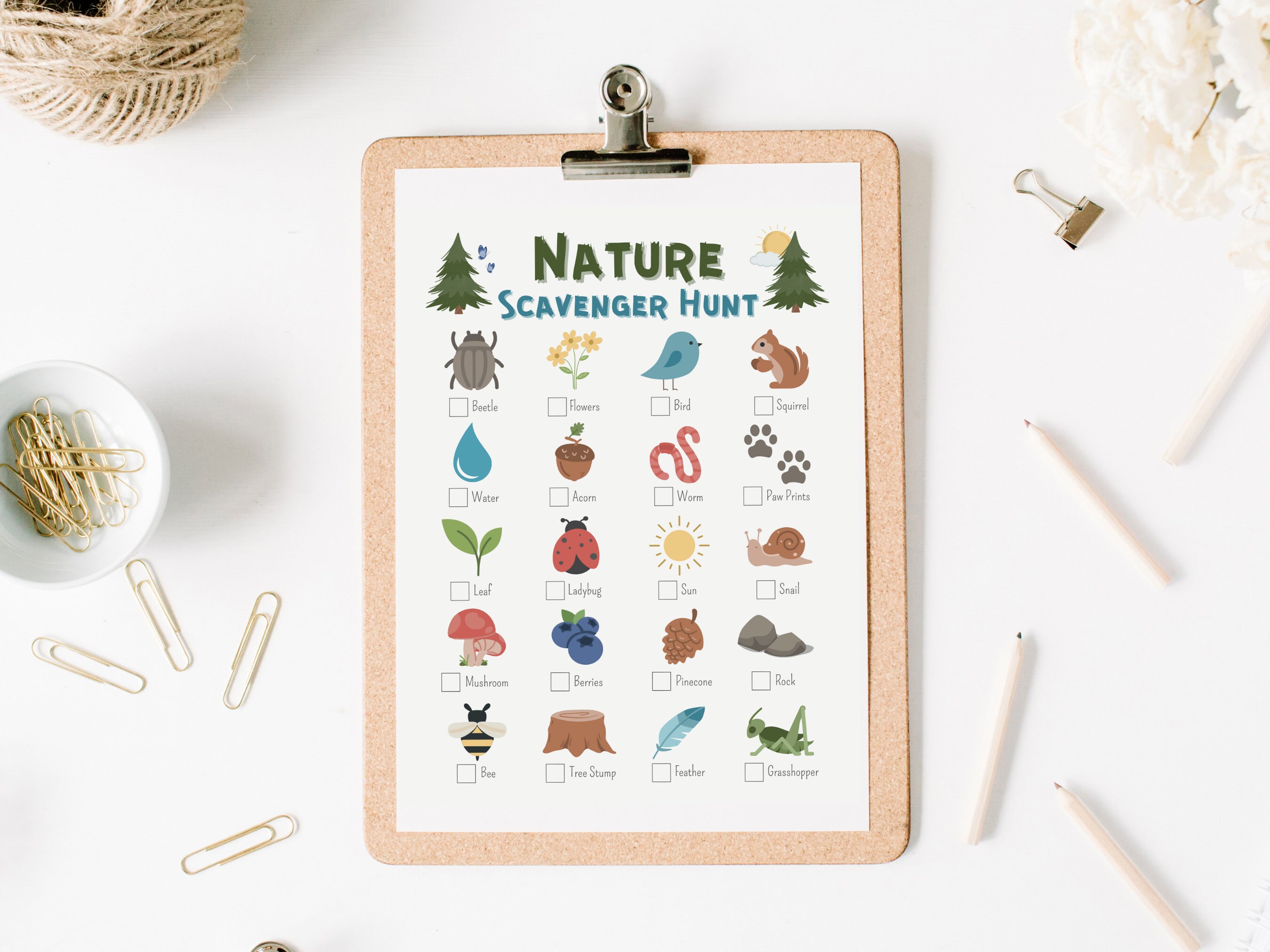 Nature Scavenger Hunt Printable, Outdoor Treasure Hunt, Nature Walk ...