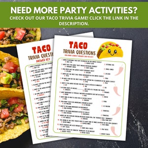 What's Your Taco Name Game With Name Tags, Taco Party Game, Mexican ...