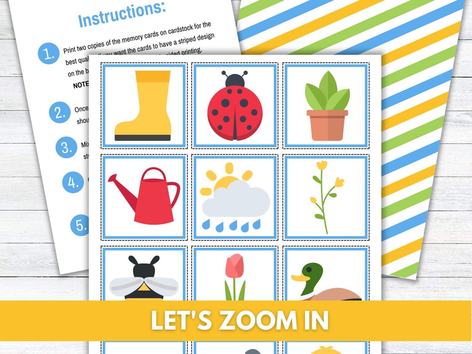 Spring Matching Game Printable, Spring Memory Game, Preschool Activity ...