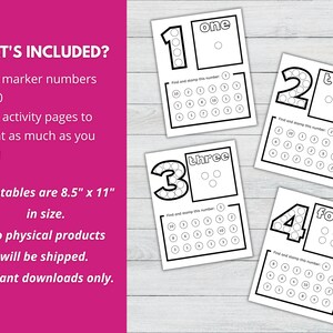 Dot Marker Numbers 1-10, Dab Markers Preschool Math Printable, Number ...
