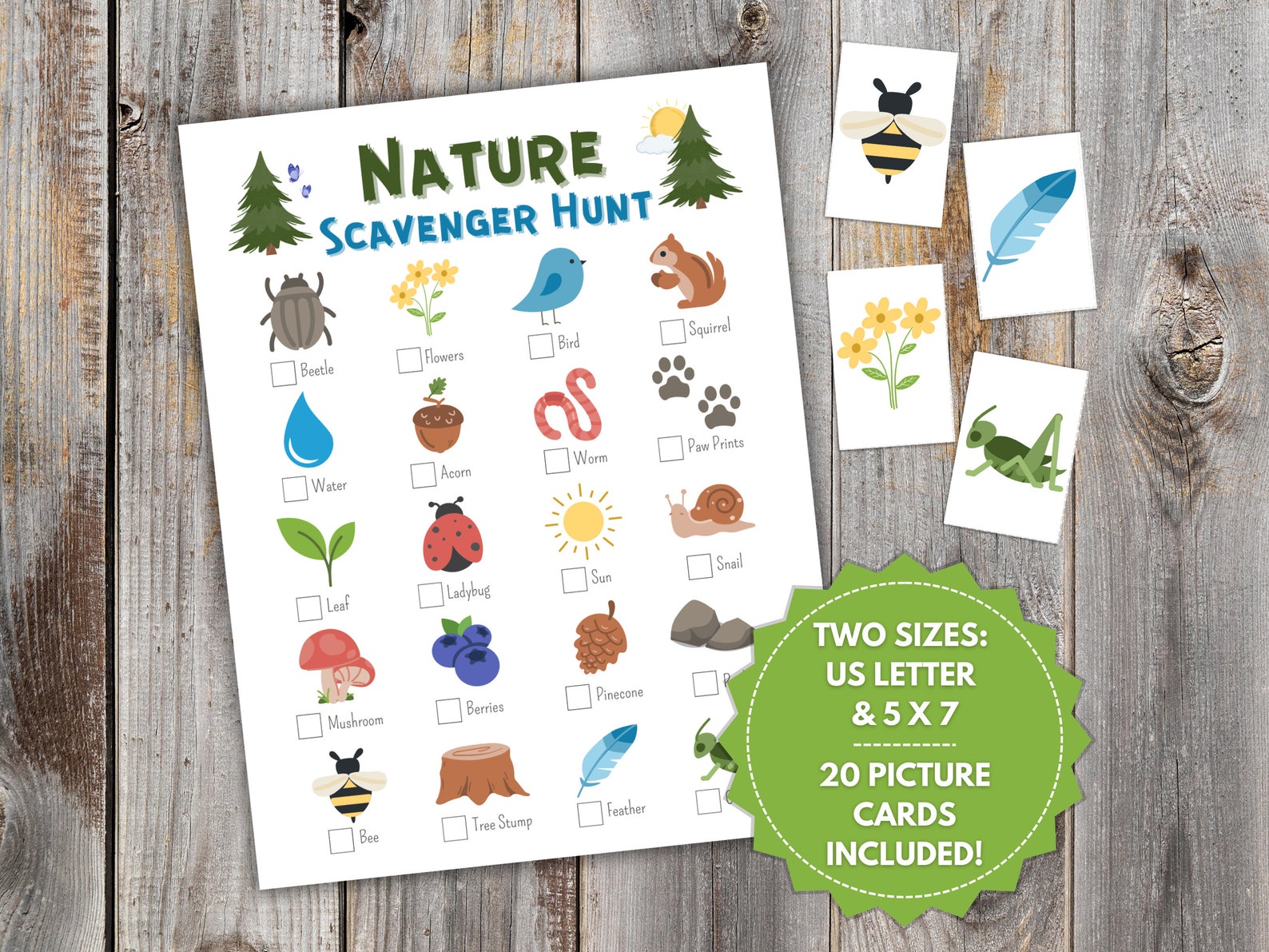 Nature Scavenger Hunt Printable, Outdoor Treasure Hunt, Nature Walk ...