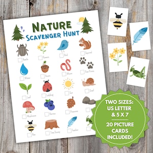 Nature Scavenger Hunt Printable, Outdoor Treasure Hunt, Nature Walk ...
