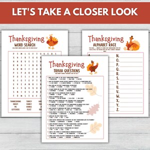 14 Thanksgiving Games Bundle, Printable Thanksgiving Party Games ...