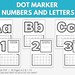 Dot Marker Letters & Numbers Printable, Dab Marker ABC and 123 Activity ...