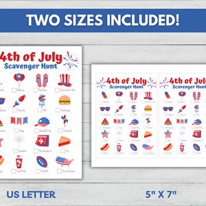 Fourth of July Scavenger Hunt, Indoor Independence Day Scavenger Hunt ...