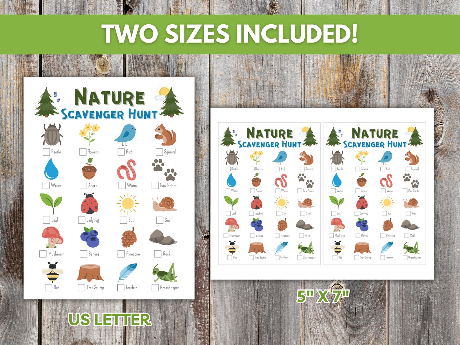 Nature Scavenger Hunt Printable, Outdoor Treasure Hunt, Nature Walk ...
