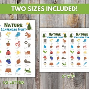 Nature Scavenger Hunt Printable, Outdoor Treasure Hunt, Nature Walk ...