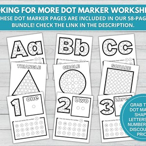 Dot Marker Numbers Printable, Dot the Numbers Activity, Number ...
