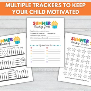 Kids Summer Reading Log, Summer Book Log, Summer Reading Chart, Kids ...