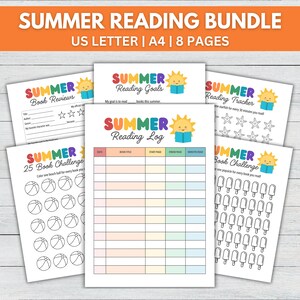 Kids Summer Reading Log, Summer Book Log, Summer Reading Chart, Kids ...