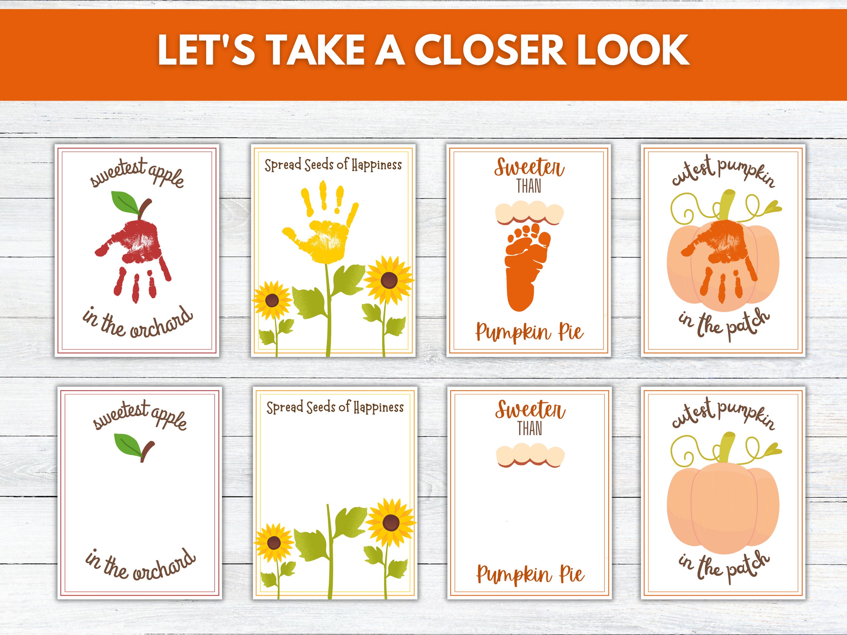 Fall Handprint Craft Bundle, Footprint Craft, Kids Fall Craft, Autumn ...