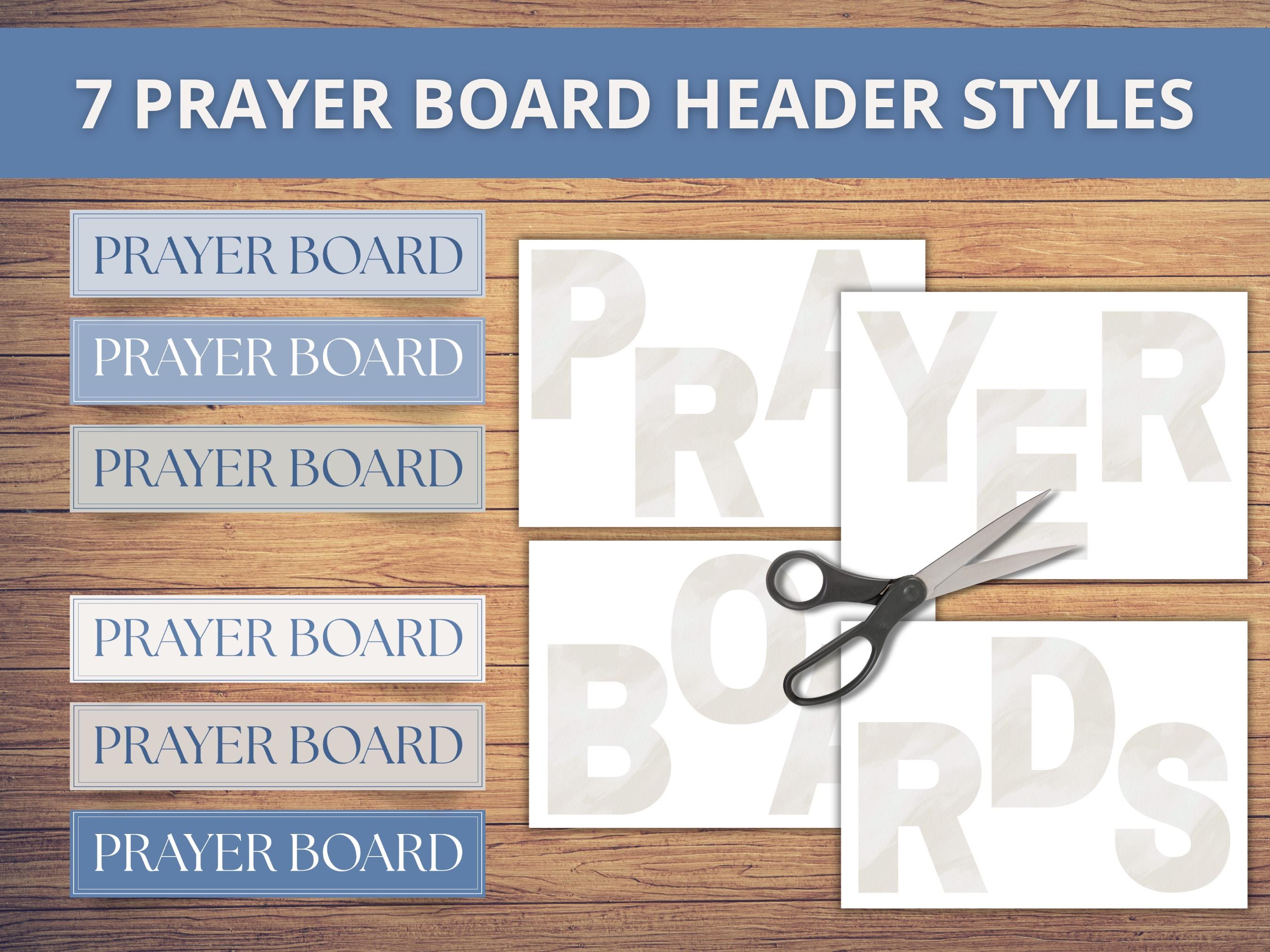 Prayer Board Kit With Envelopes, Printable Blue Prayer Board, Prayer ...