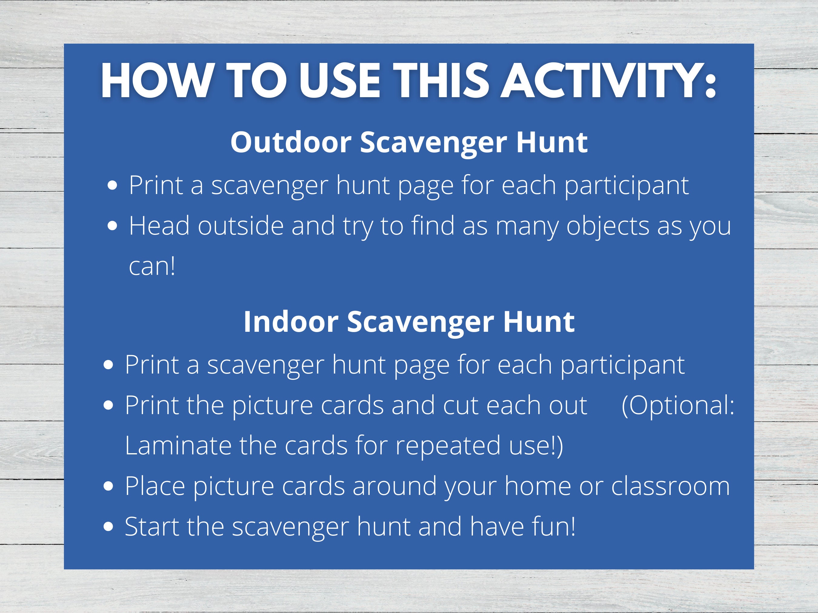 Fourth of July Scavenger Hunt, Indoor Independence Day Scavenger Hunt ...