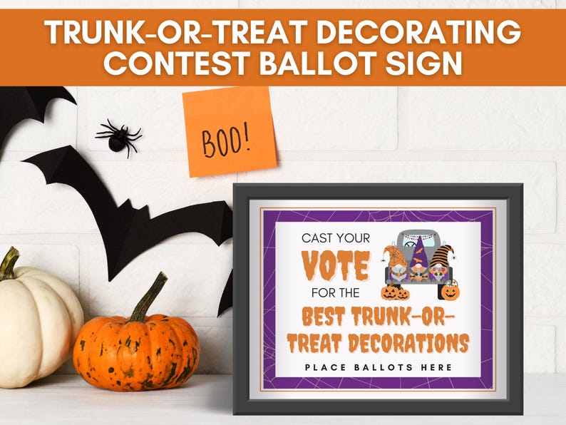 Trunk or Treat Decorating Contest Kit, Trunk or Treat Awards, Contest ...