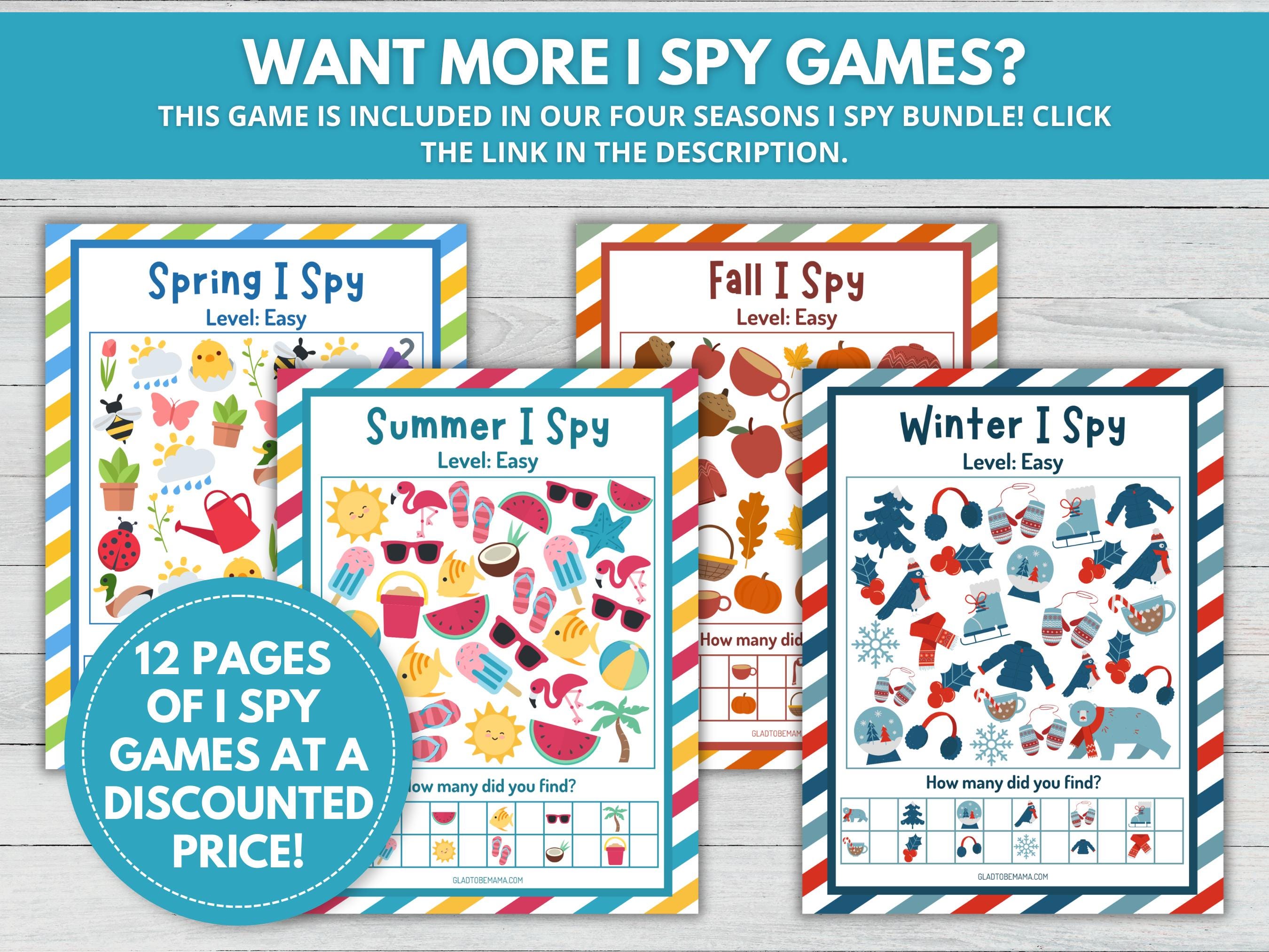 Summer I Spy Game, Learn to Count Printable Activity, Search and Find ...