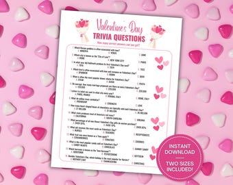 Valentine's Day Trivia Game | Printable Valentine's Day Games ...
