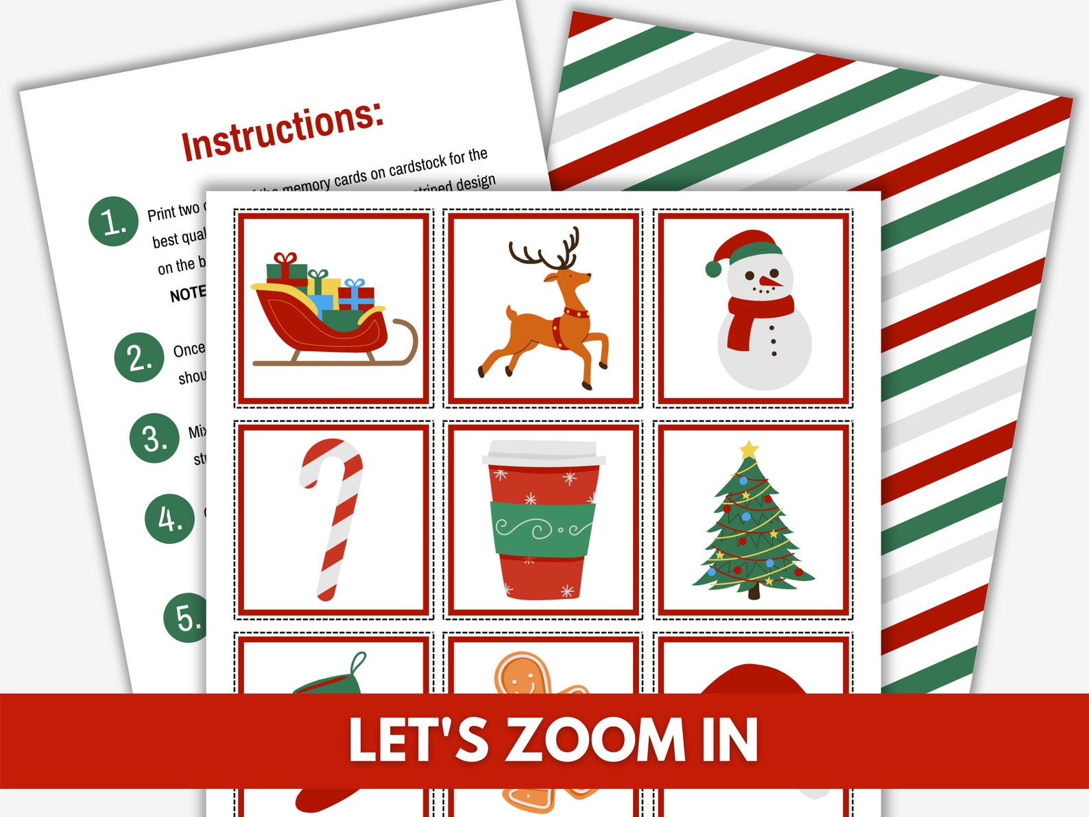 Christmas Memory & Matching Game, Christmas Memory Cards, Christmas ...