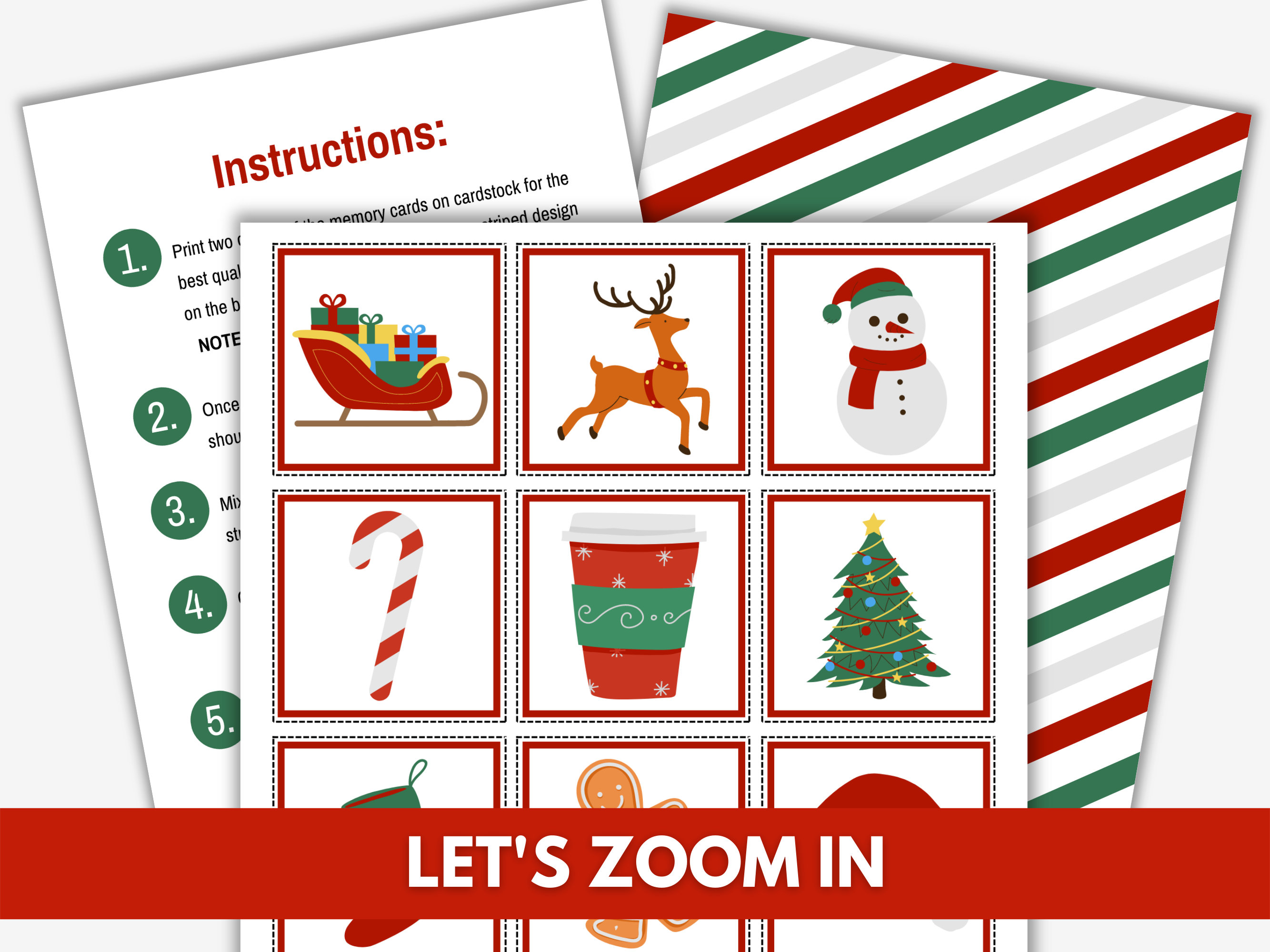Christmas Memory & Matching Game, Christmas Memory Cards, Christmas ...