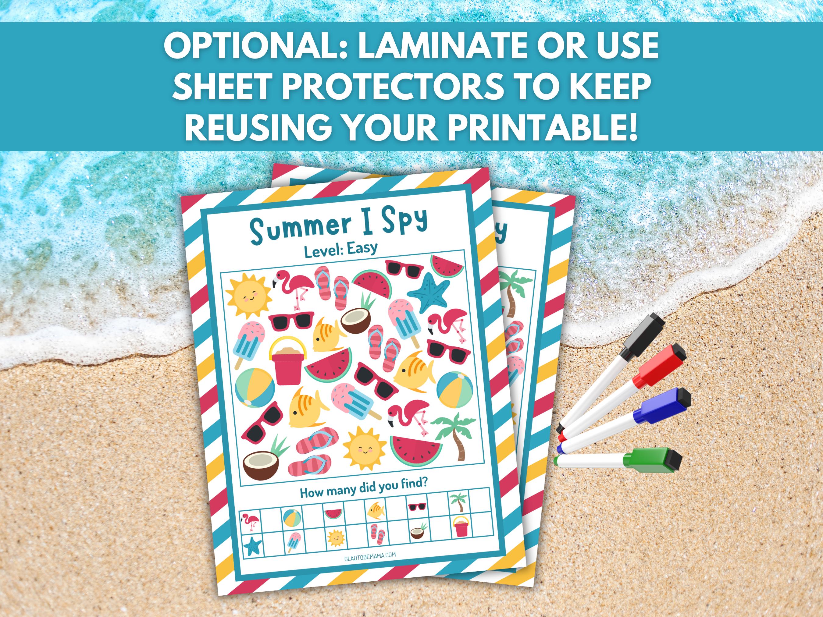 Summer I Spy Game, Learn to Count Printable Activity, Search and Find ...