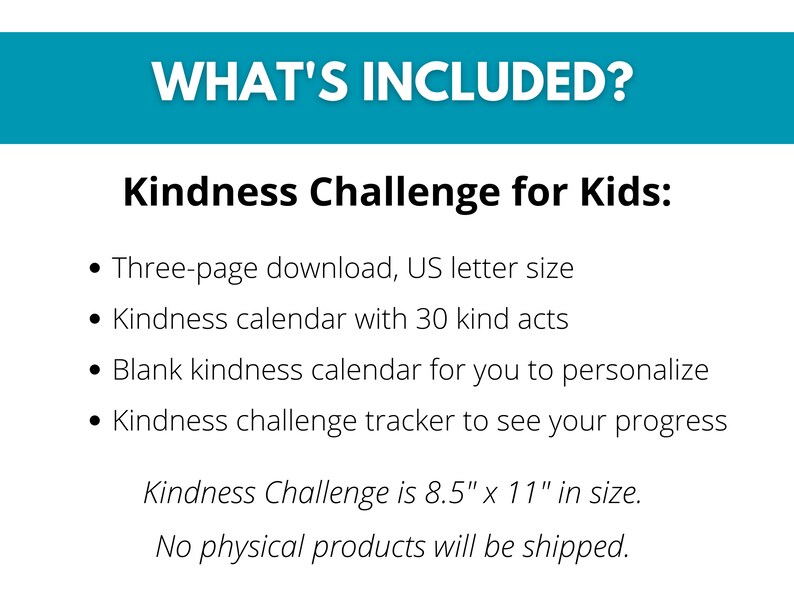 Acts of Kindness Calendar Kindness Calendar Printable - Etsy