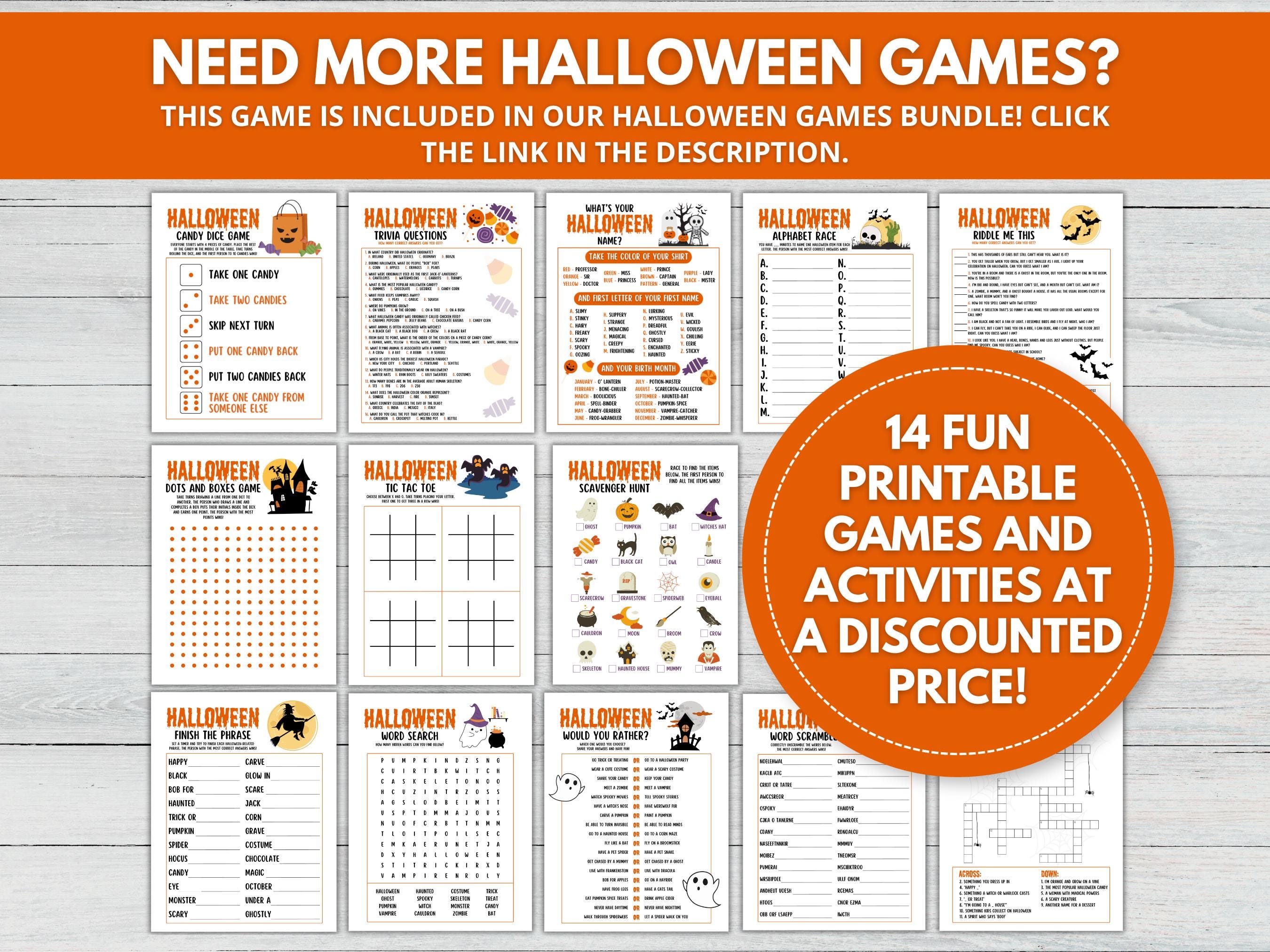 Halloween Bingo, 35 Halloween Bingo Cards, Printable Halloween party ...