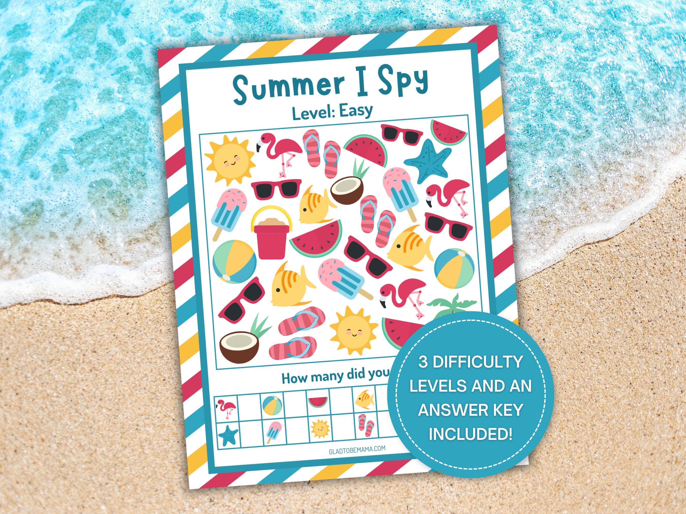Summer I Spy Game, Learn to Count Printable Activity, Search and Find ...