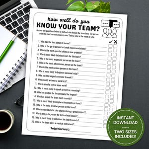 Team Building Games, How Well Do You Know Your Team, Workplace Games ...