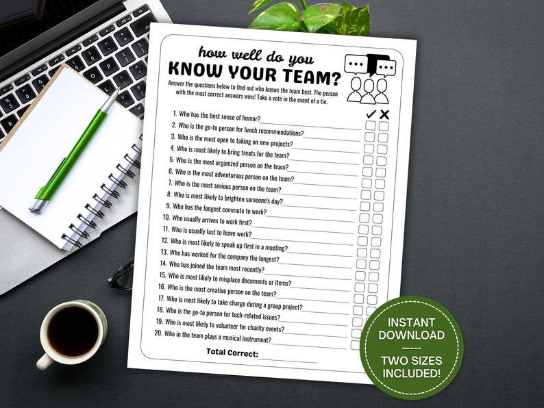 Team Building Games, How Well Do You Know Your Team, Workplace Games ...