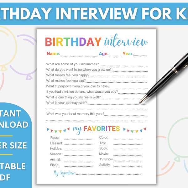 Birthday Interview - Etsy