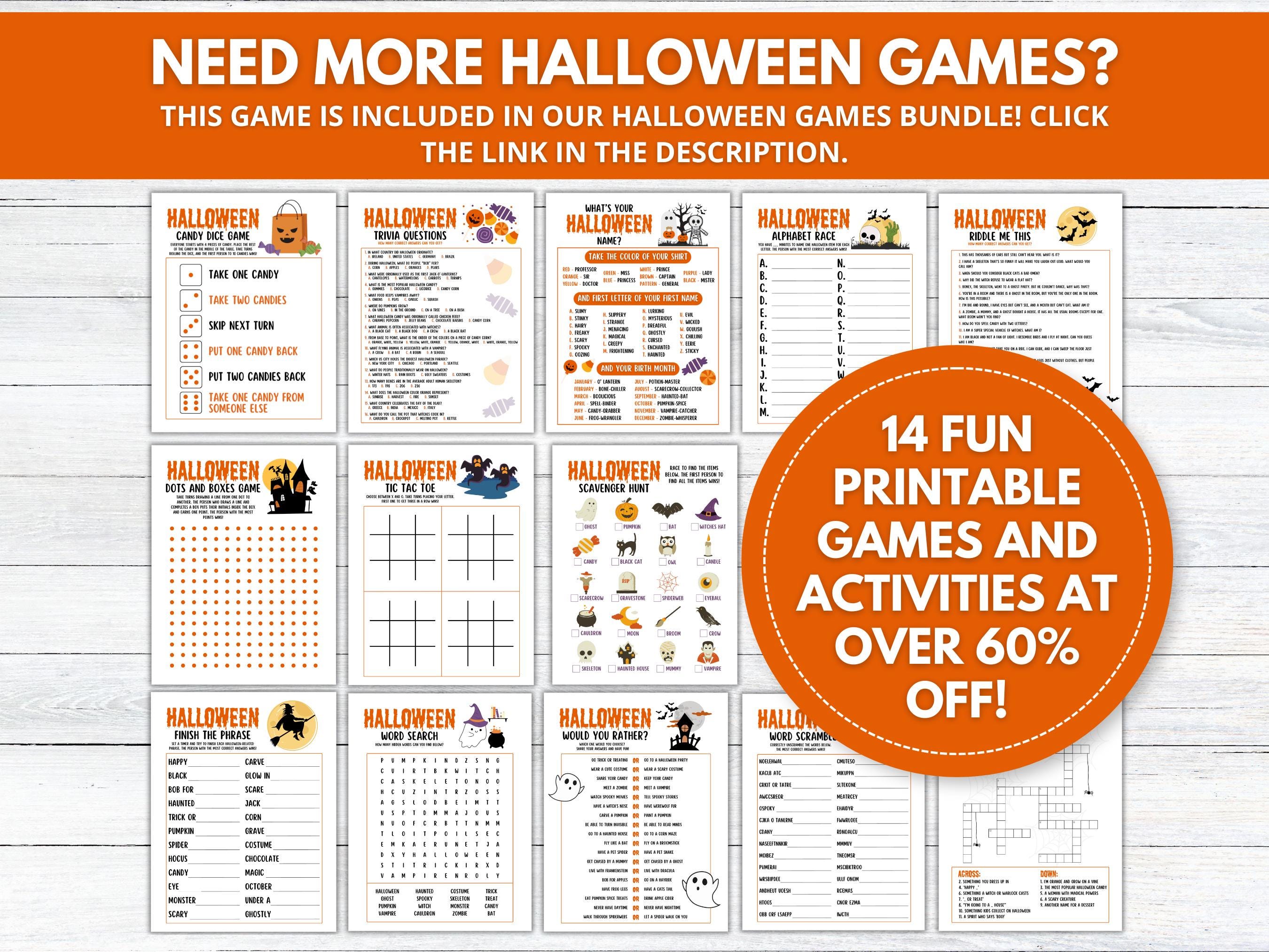 What's Your Halloween Name Game With Name Tags, Halloween Name ...