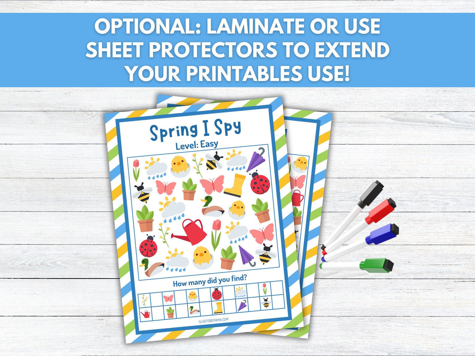 Spring I Spy Worksheets, Spring Printable Activity, Easter Activity ...