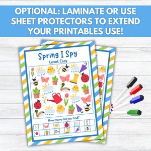 Spring I Spy Worksheets, Spring Printable Activity, Easter Activity ...