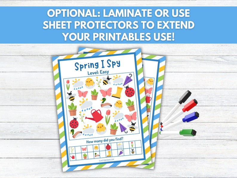 Spring I Spy Worksheets, Spring Printable Activity, Easter Activity ...