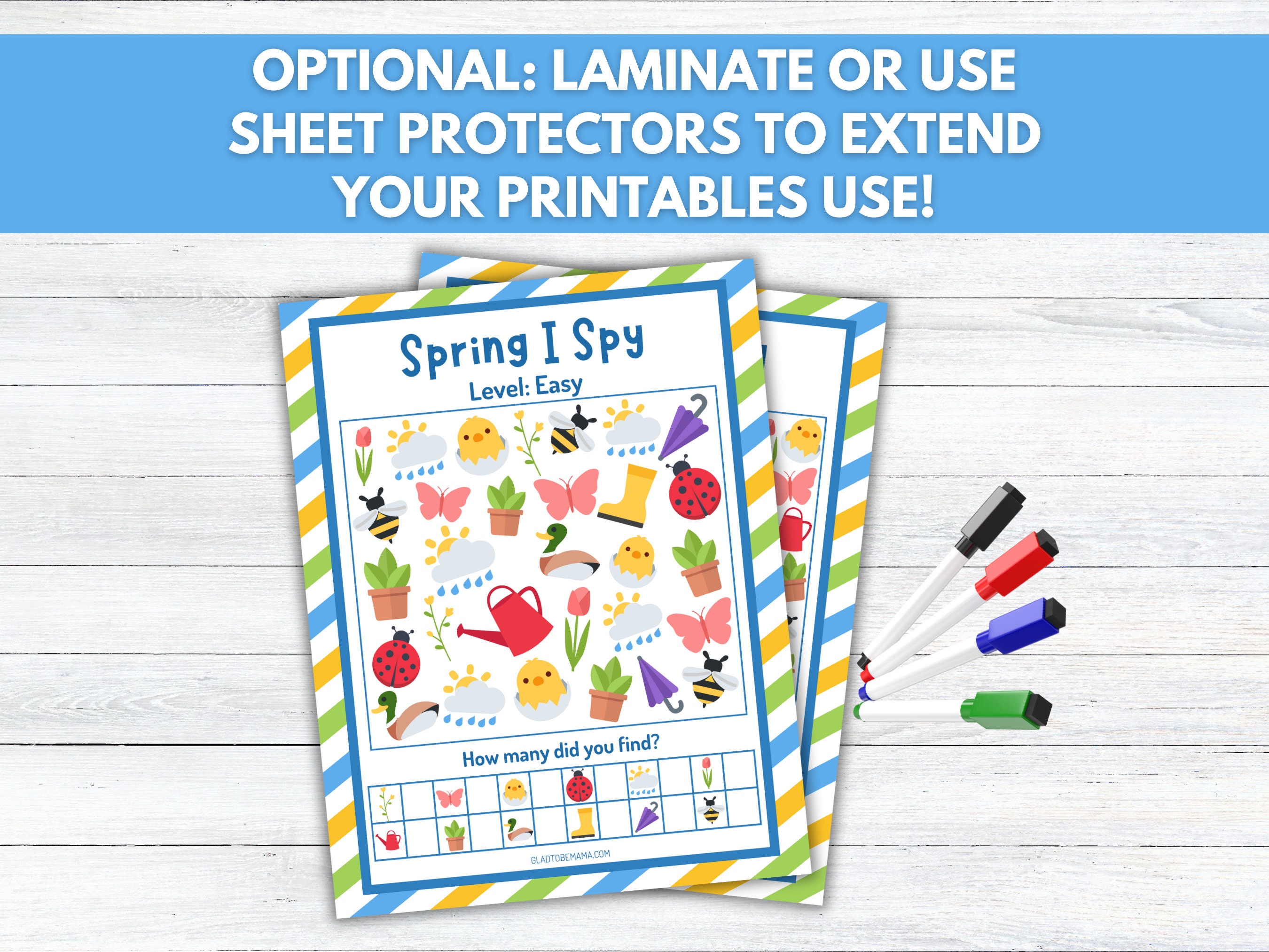 Spring I Spy Worksheets, Spring Printable Activity, Easter Activity ...