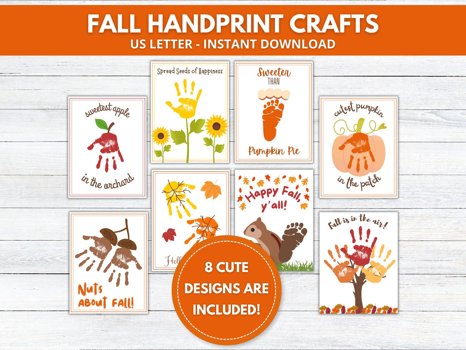 Fall Handprint Craft Bundle, Footprint Craft, Kids Fall Craft, Autumn ...