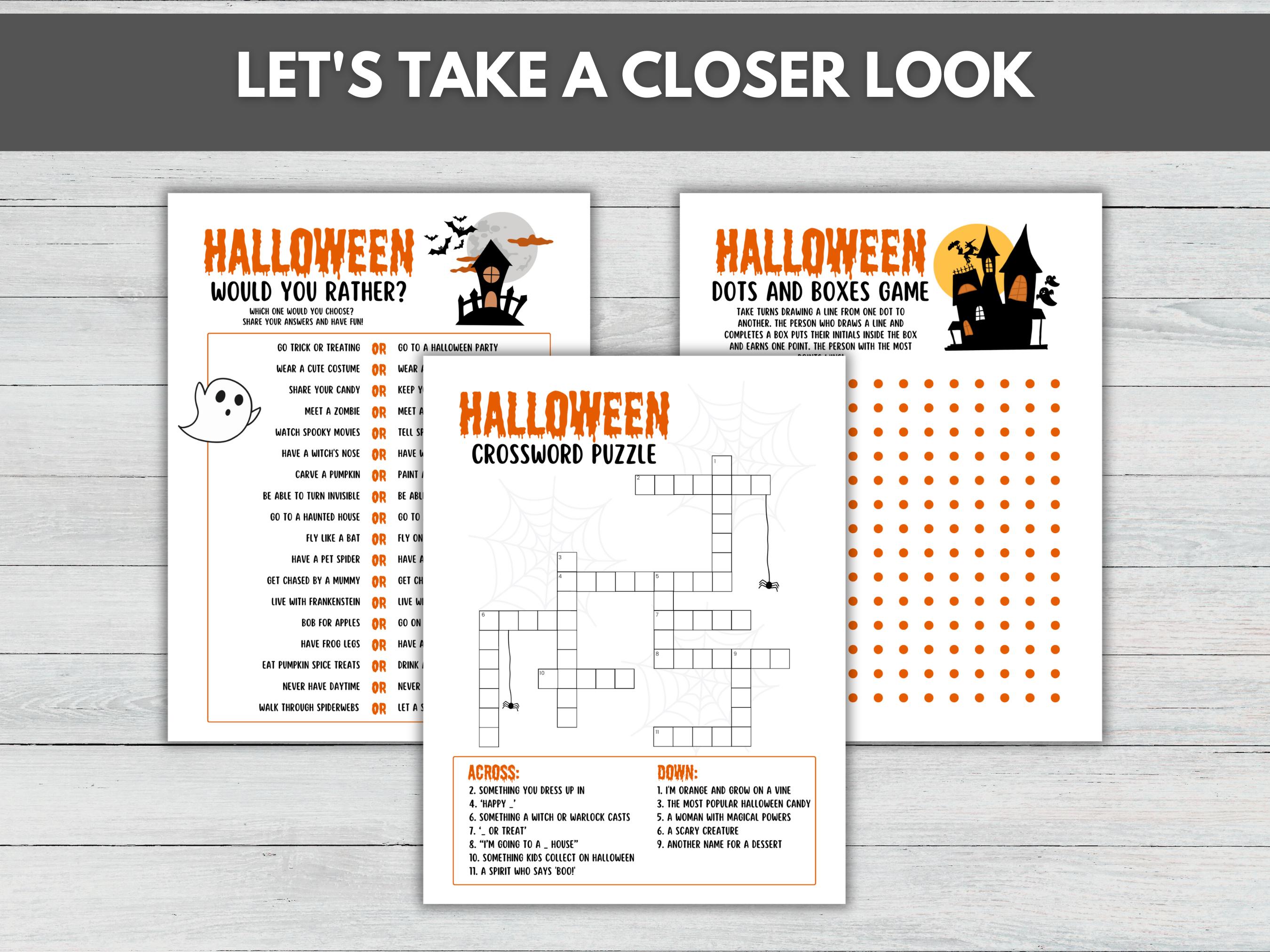 14 Halloween Games Bundle, Printable Halloween Party Games, Halloween ...