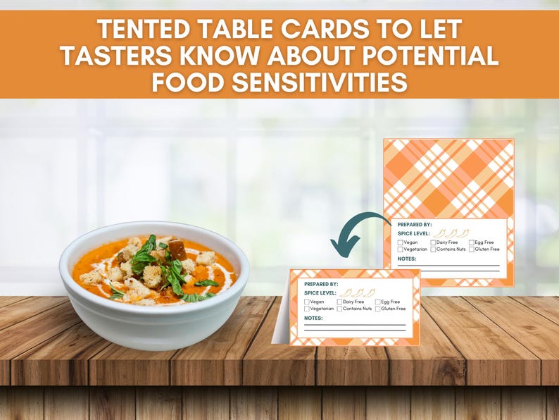 Soup Cook-off Contest Kit, Soup Scorecards, Soup Competition Voting ...